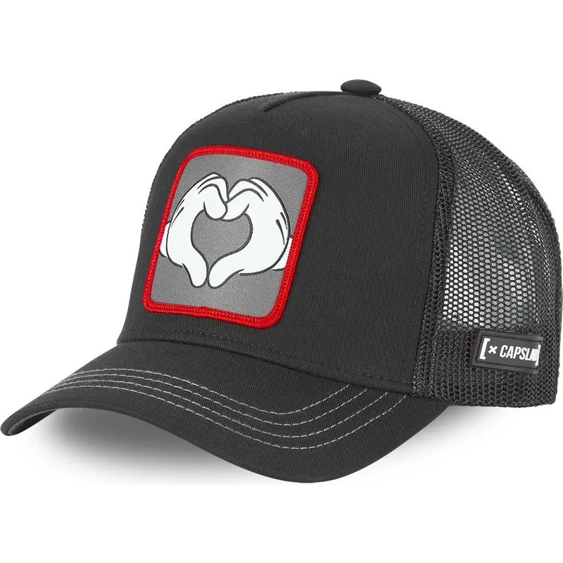 Casquette trucker noire Mickey Mouse Mains HAN1 Disney Capslab ...