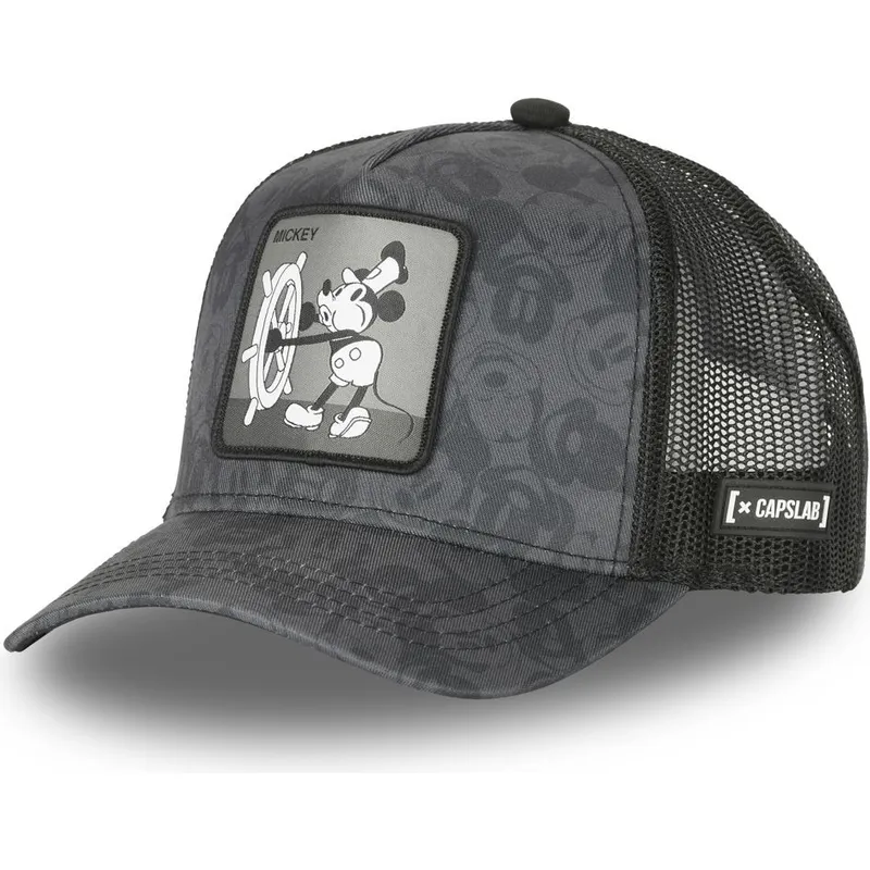 Casquette trucker noire Mickey Mouse Vintage KEY4 Disney Capslab ...